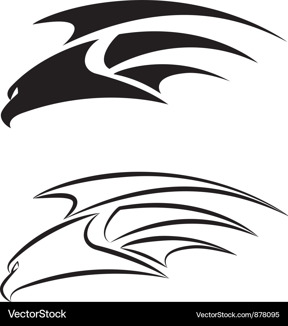Hawk set Royalty Free Vector Image - VectorStock