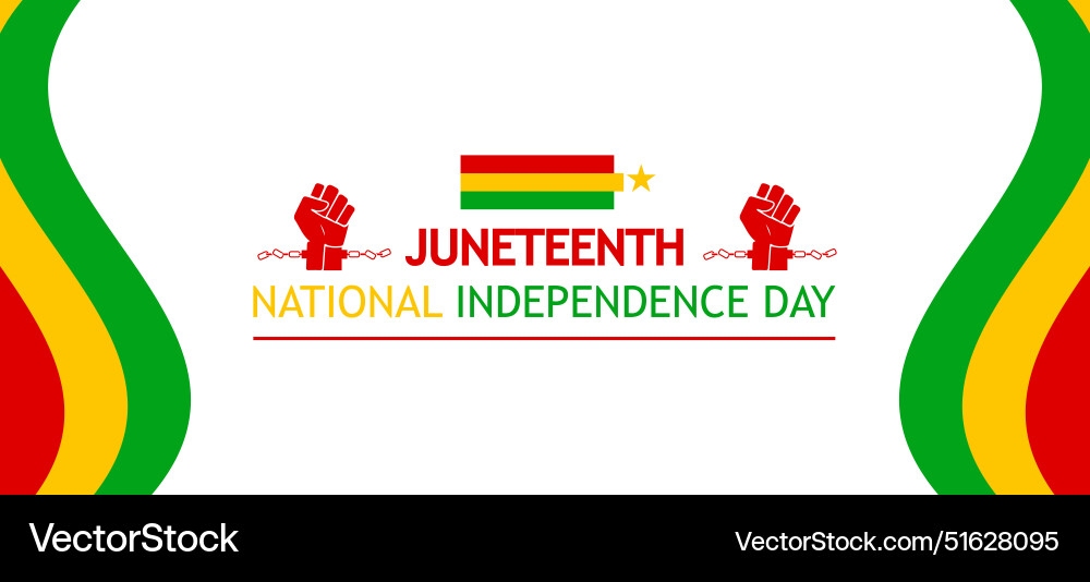 Juneteenth design a day of freedom Royalty Free Vector Image