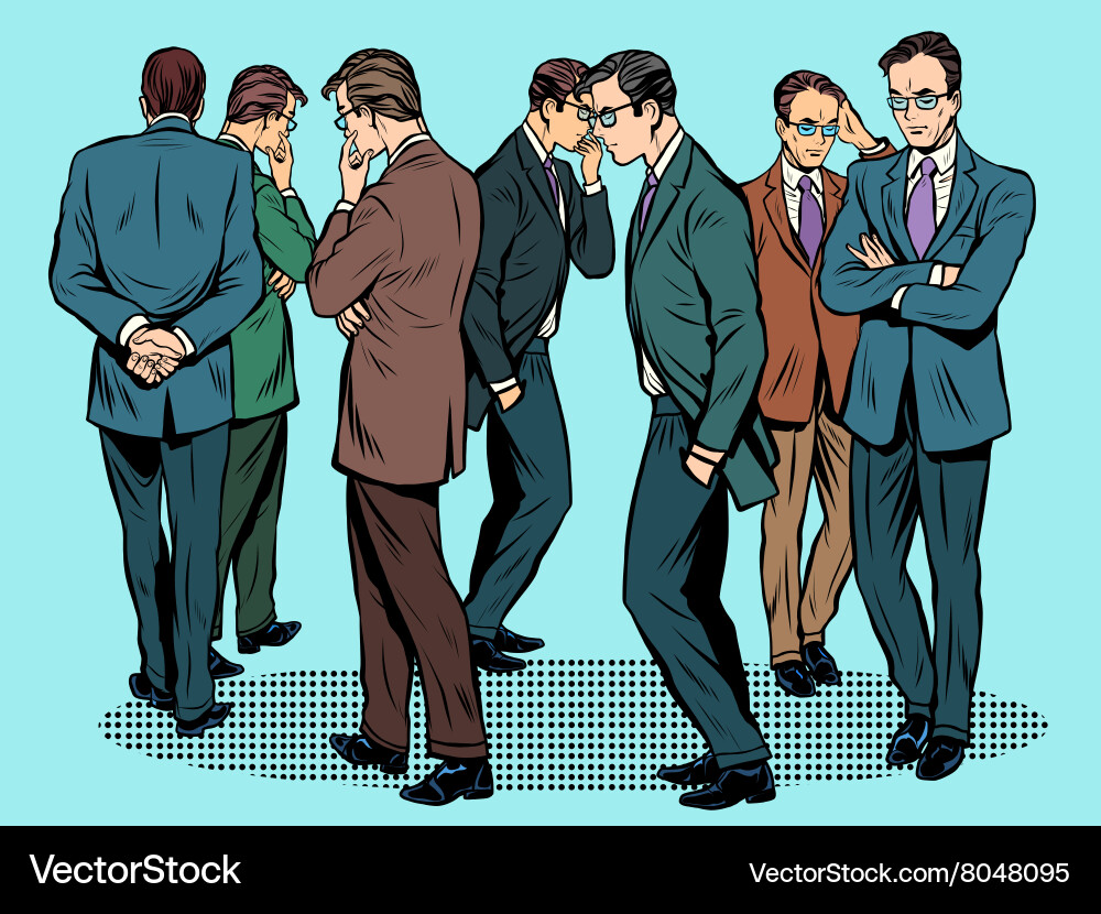 Thinking intellectual work the man goes around Vector Image