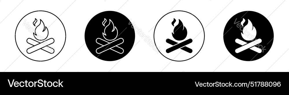 Campfire icon Royalty Free Vector Image - VectorStock