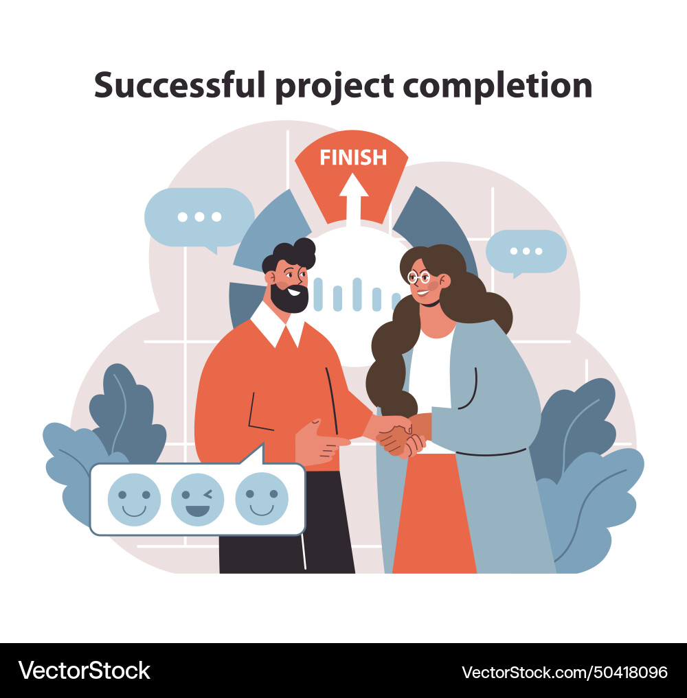 Celebrating project milestones team leaders Vector Image