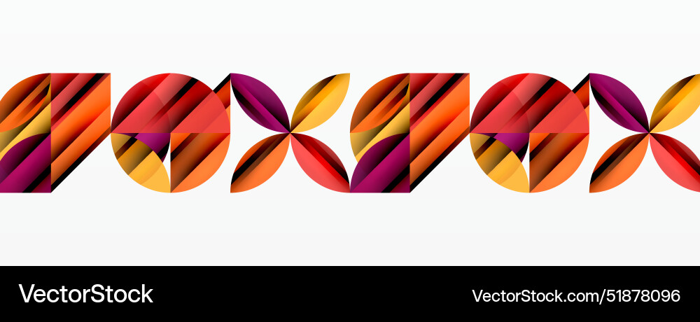 Circles and round shapes geometric minimal Vector Image