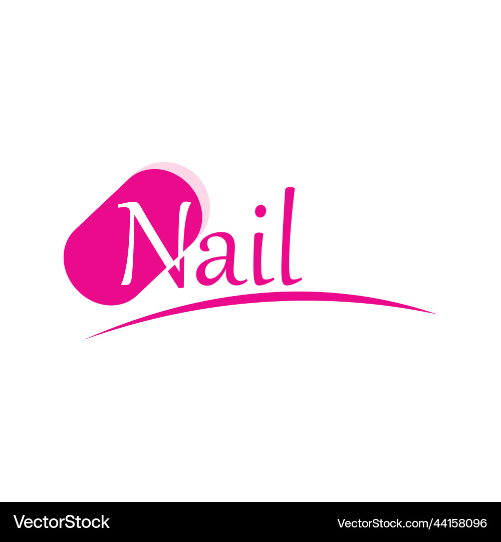 Nail menicure logo Royalty Free Vector Image - VectorStock