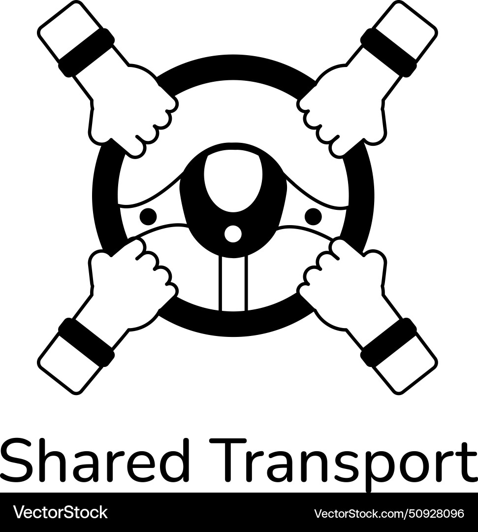 Shared transport Royalty Free Vector Image - VectorStock
