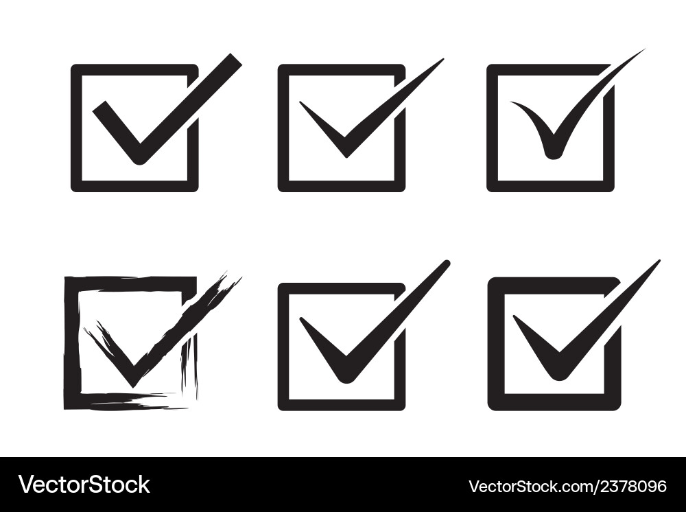 Tick box Royalty Free Vector Image - VectorStock