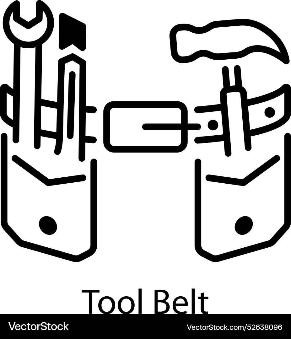 Tool belt Royalty Free Vector Image - VectorStock