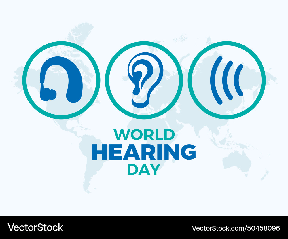 World hearing day poster Royalty Free Vector Image