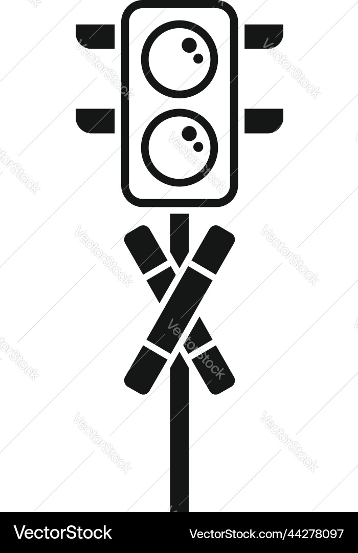 Border rail icon simple stop traffic Royalty Free Vector