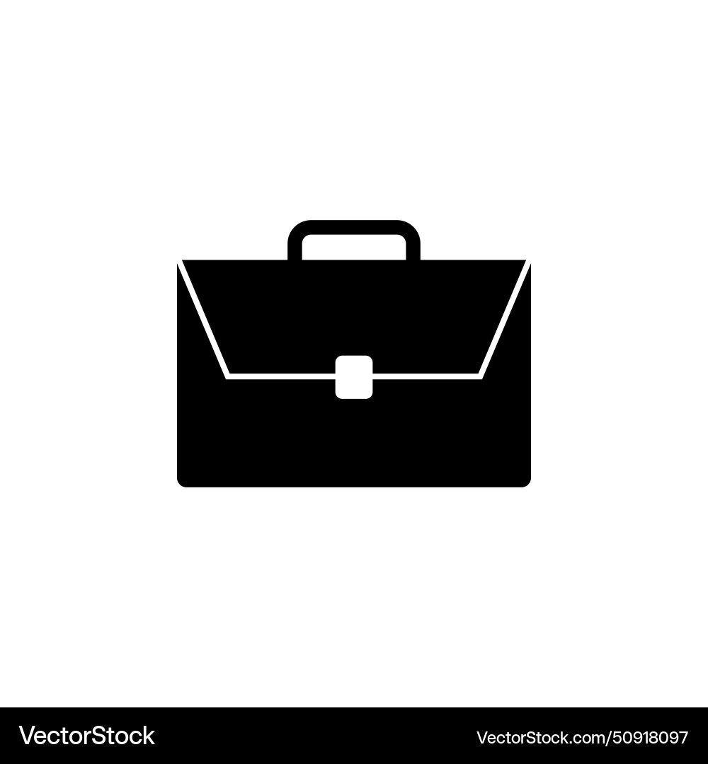 Briefcase flat icon Royalty Free Vector Image - VectorStock