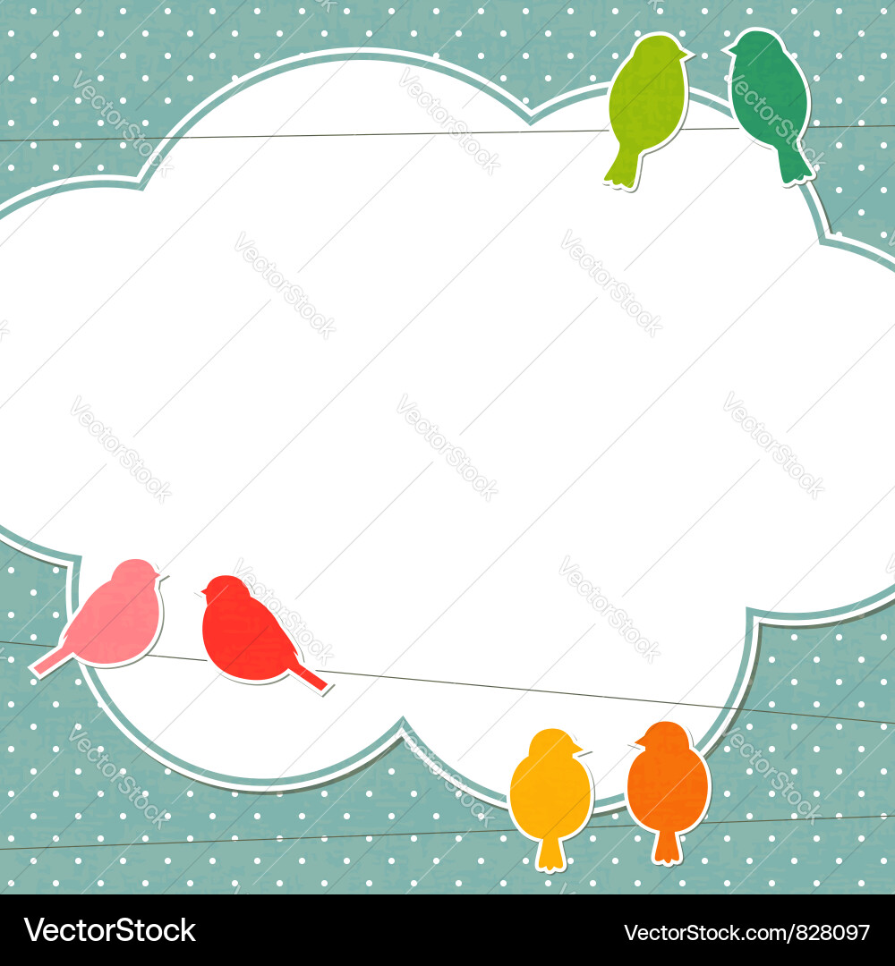 Colorful Bird Frame Royalty Free Vector Image - VectorStock