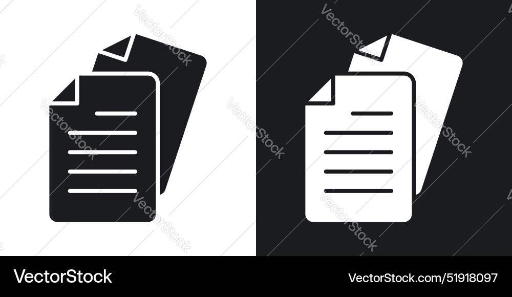 File icon set in solid black and white color Vector Image