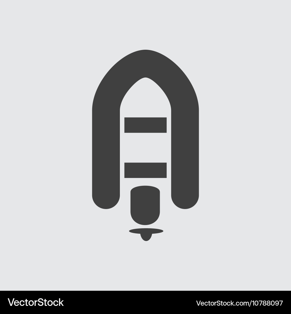 Inflatable boat icon Royalty Free Vector Image