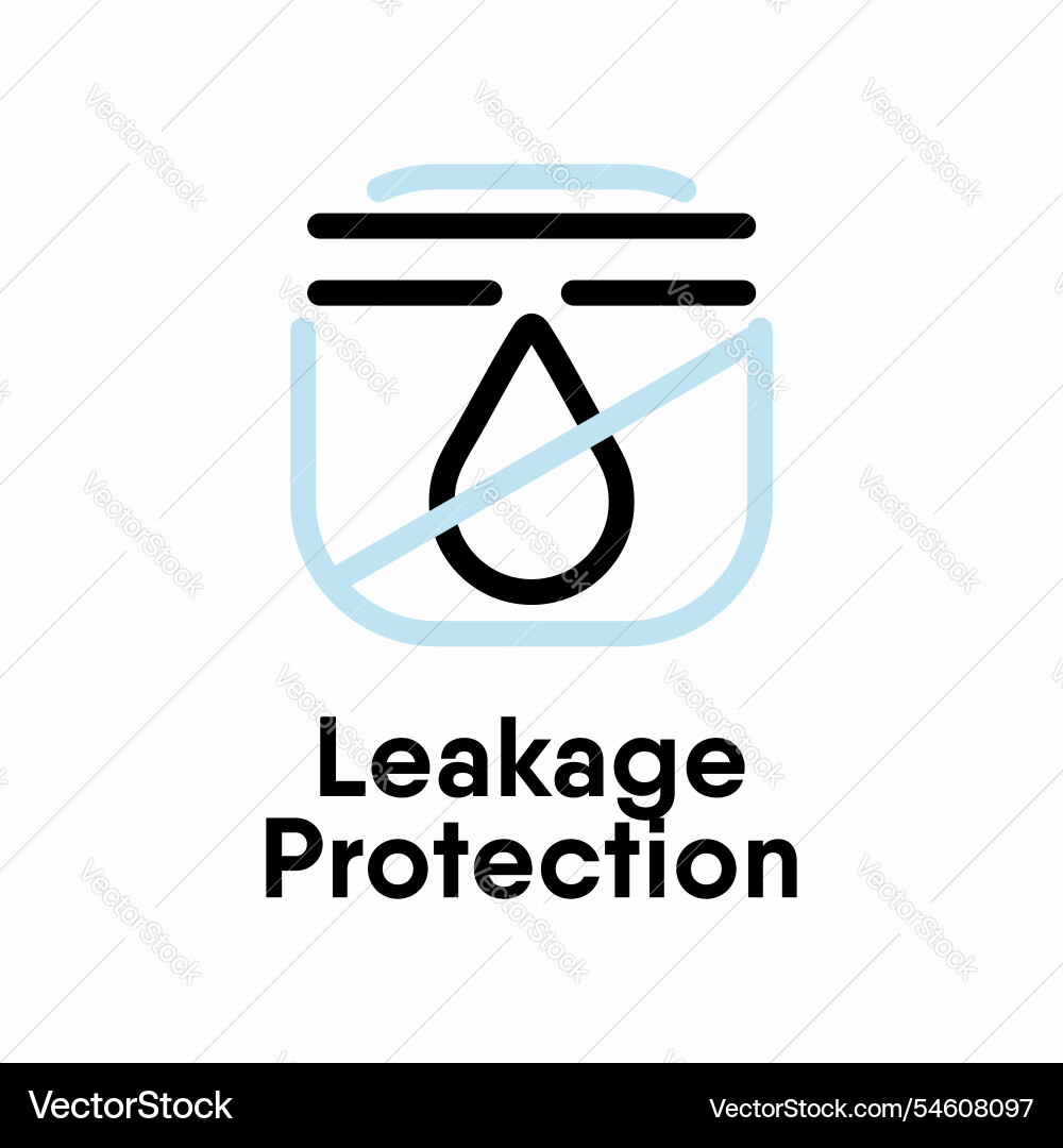 Leackage protection information sign Royalty Free Vector
