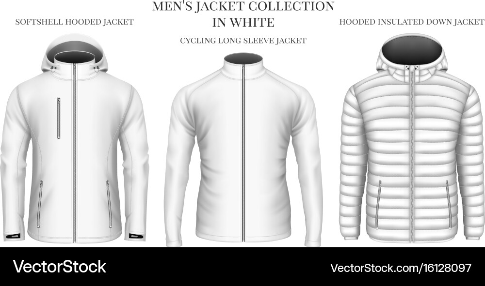 Mens jackets collection Royalty Free Vector Image