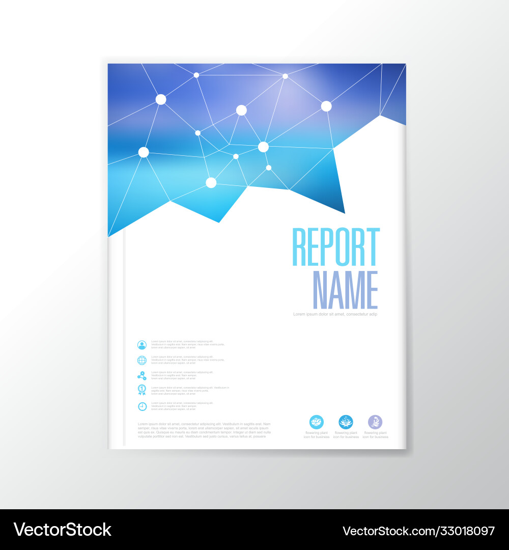 Report cover 01 Royalty Free Vector Image - VectorStock