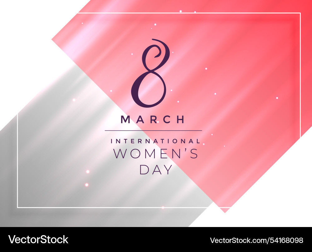 8th march happy womens day card design Royalty Free Vector