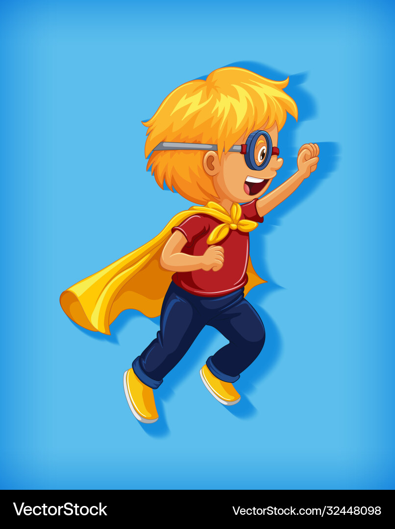 Boy wearing superhero with stranglehold Royalty Free Vector