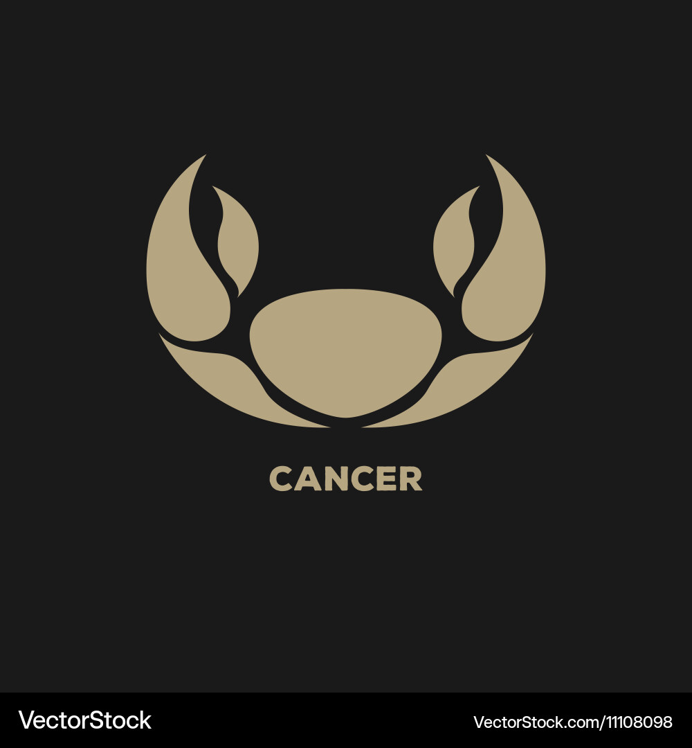 Cancer horoscope icon Royalty Free Vector Image