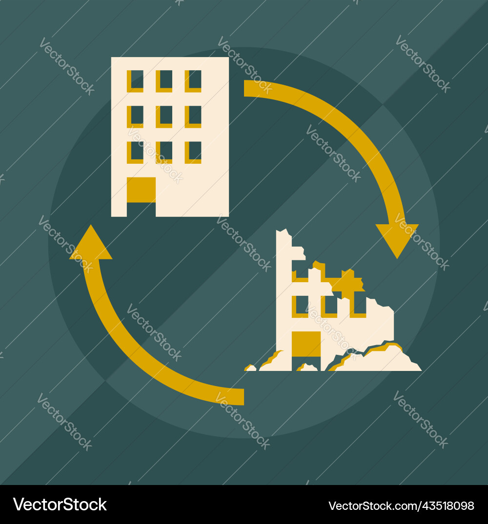 Construction & Demolition Recycling Royalty Free Vector