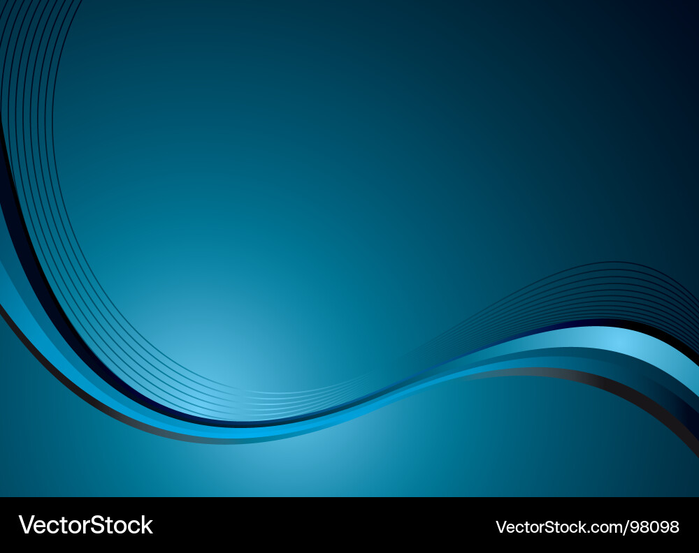 Cyan wave Royalty Free Vector Image - VectorStock