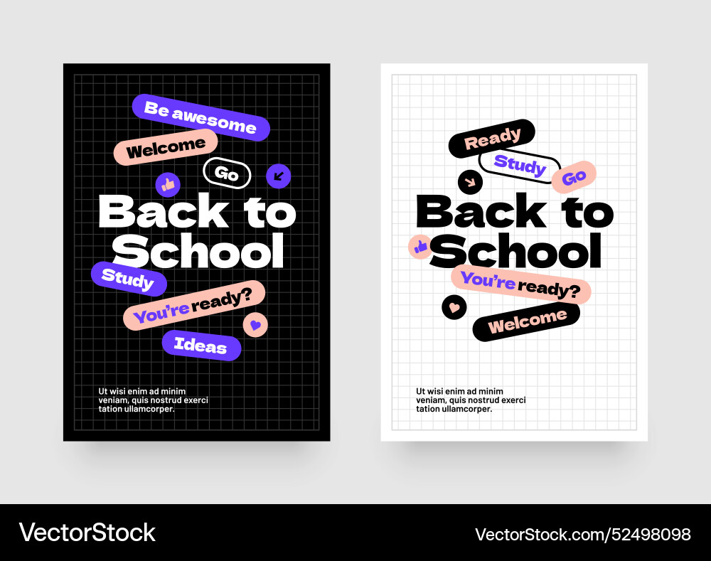 Design layout template for back to school Vector Image