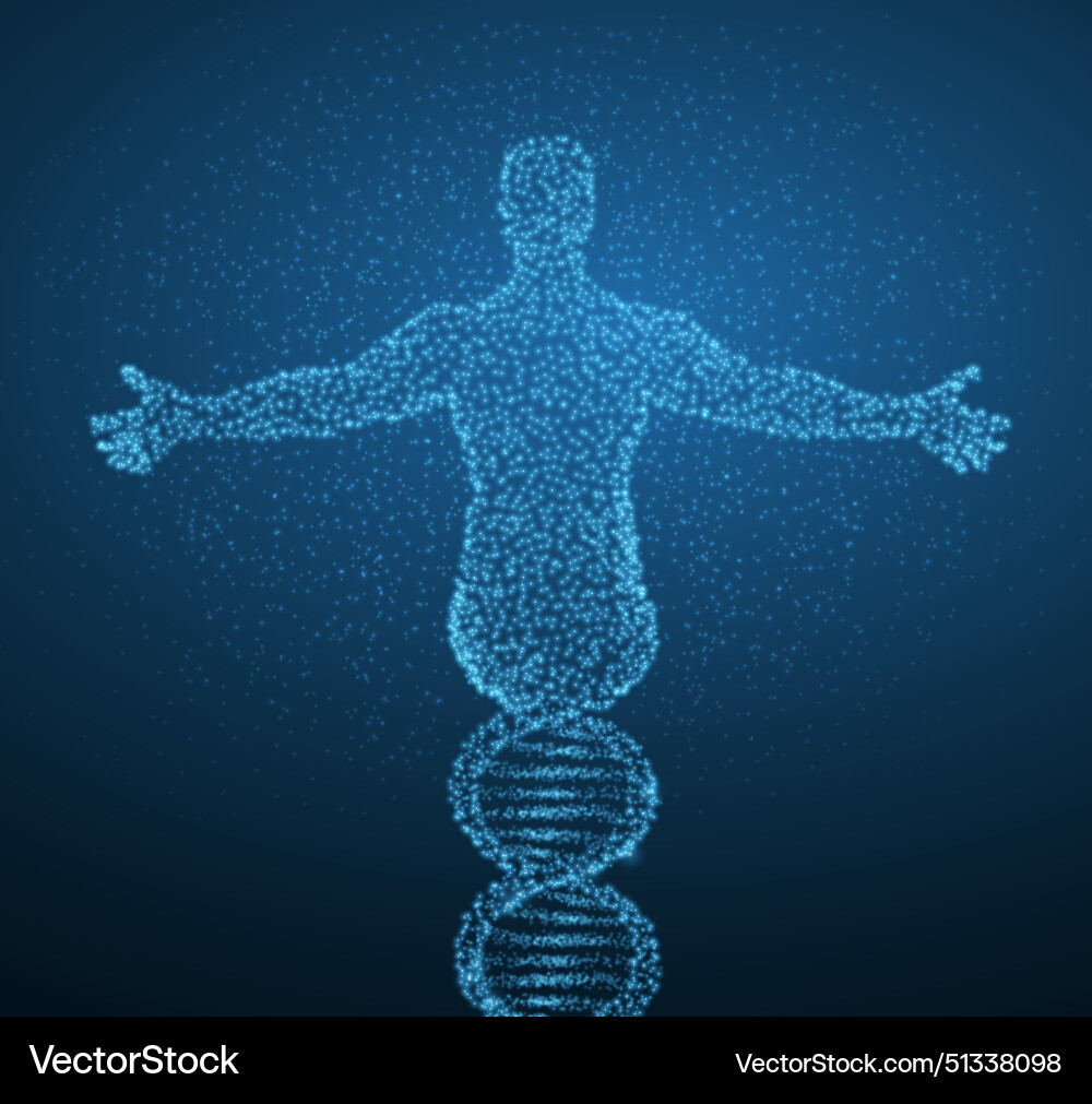 Human dna medical technology gene evolution Vector Image