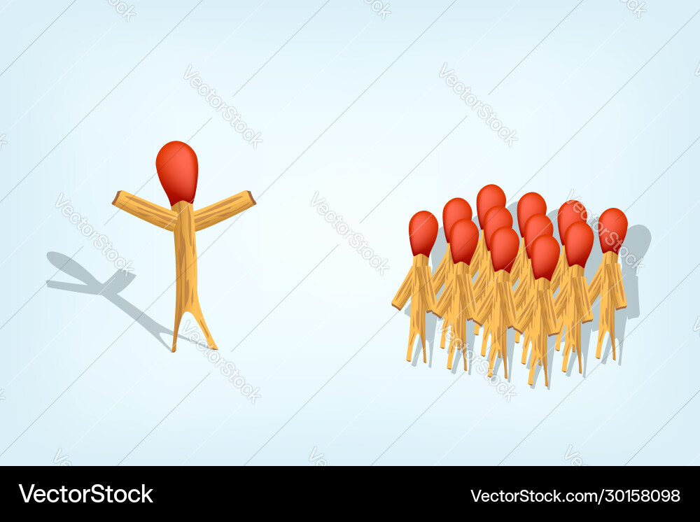 Matches business leader Royalty Free Vector Image