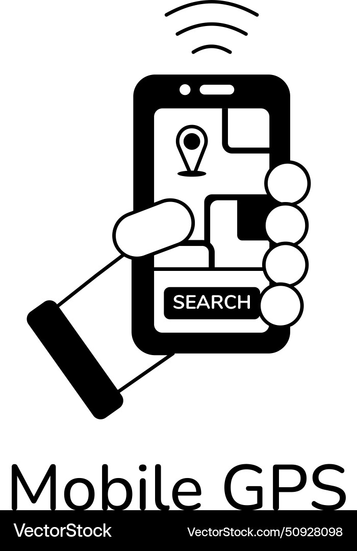 Mobile gps Royalty Free Vector Image - VectorStock