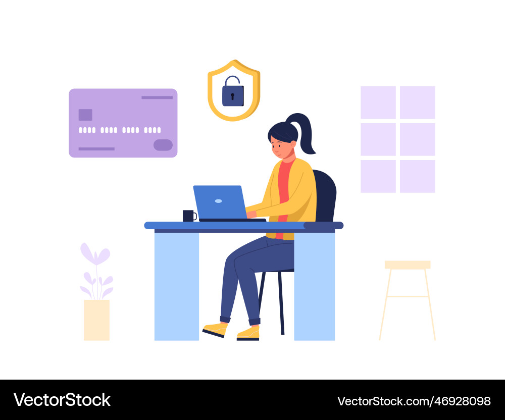 Security financial concept internet banking Vector Image