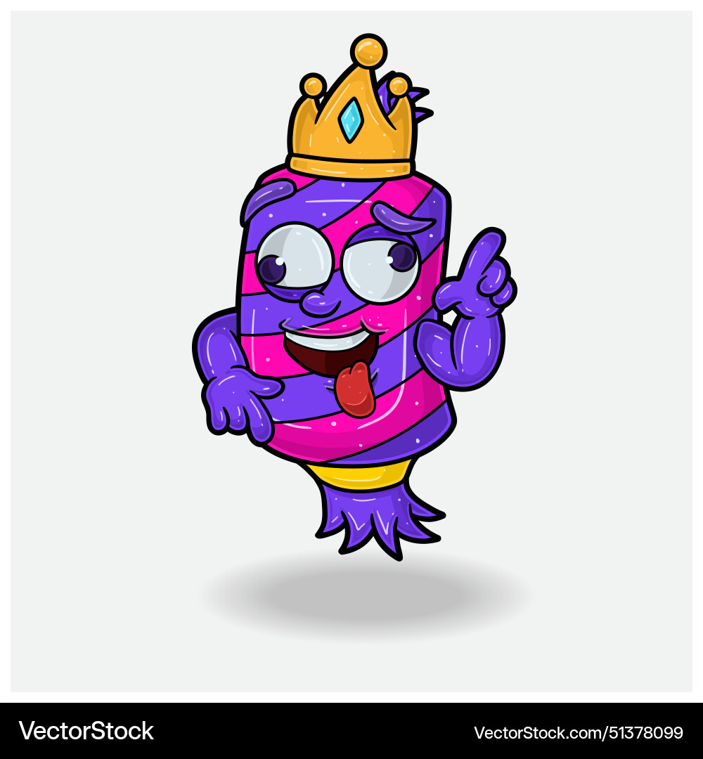 Candy mascot cartoon with crazy expression – Royalty-Free Vector ...
