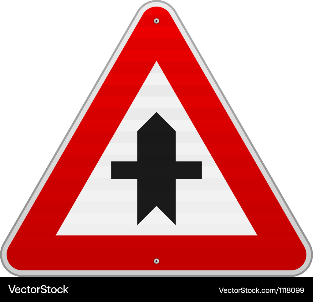 Crossroads sign Royalty Free Vector Image - VectorStock