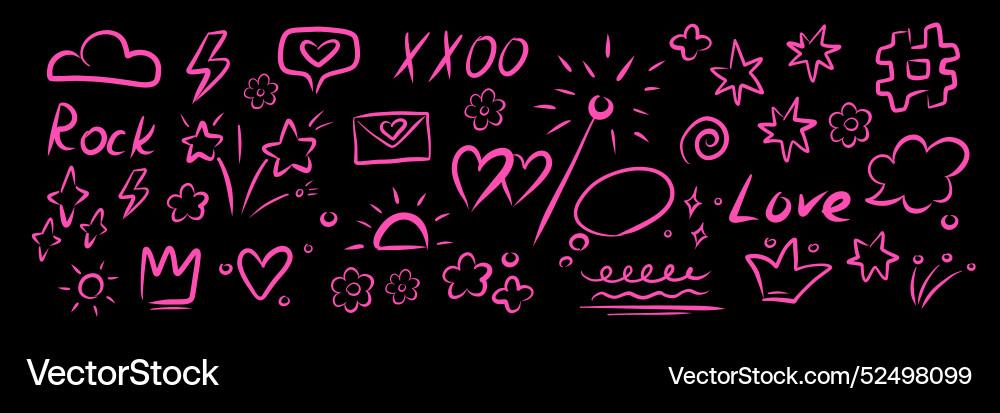 Hand drawn crayon texture design elements Vector Image