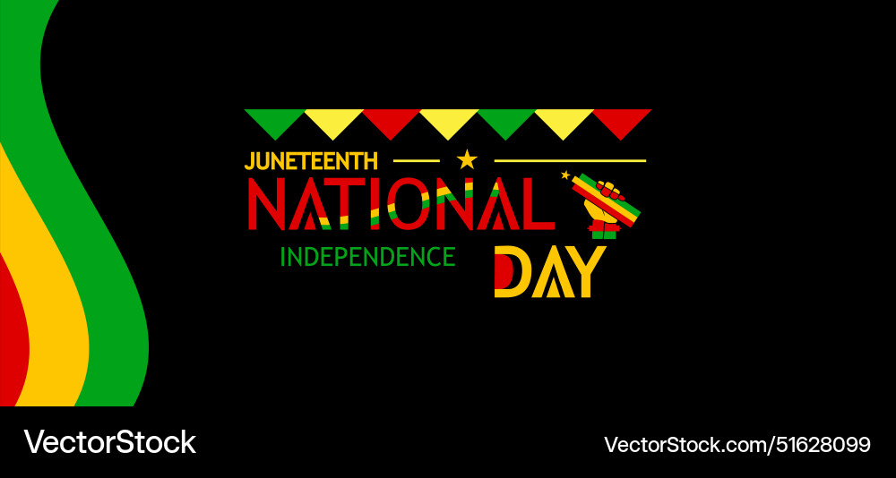 Juneteenth national independence day inspiring Vector Image