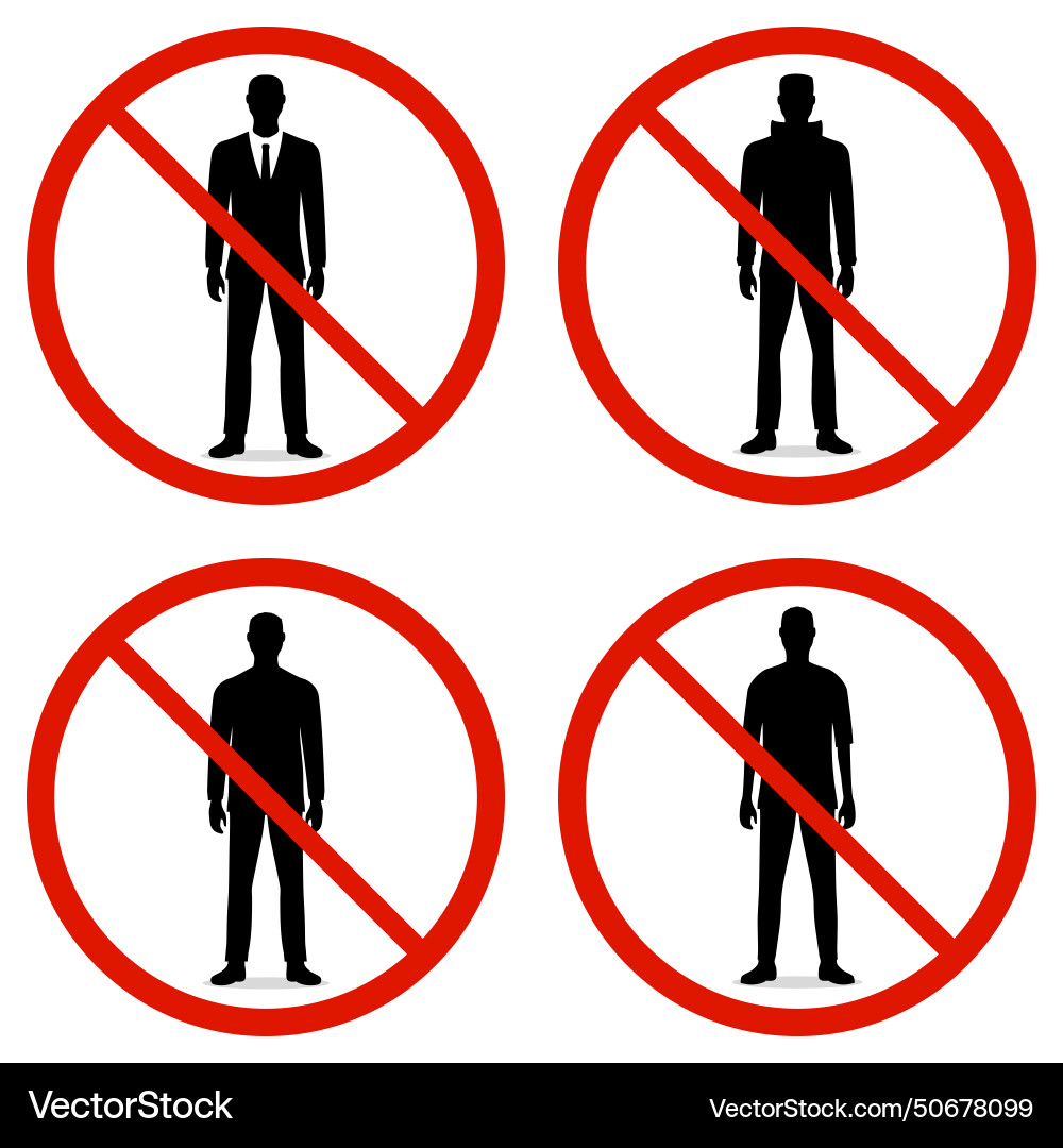 Unauthorized person not allowed prohibition sign Vector Image