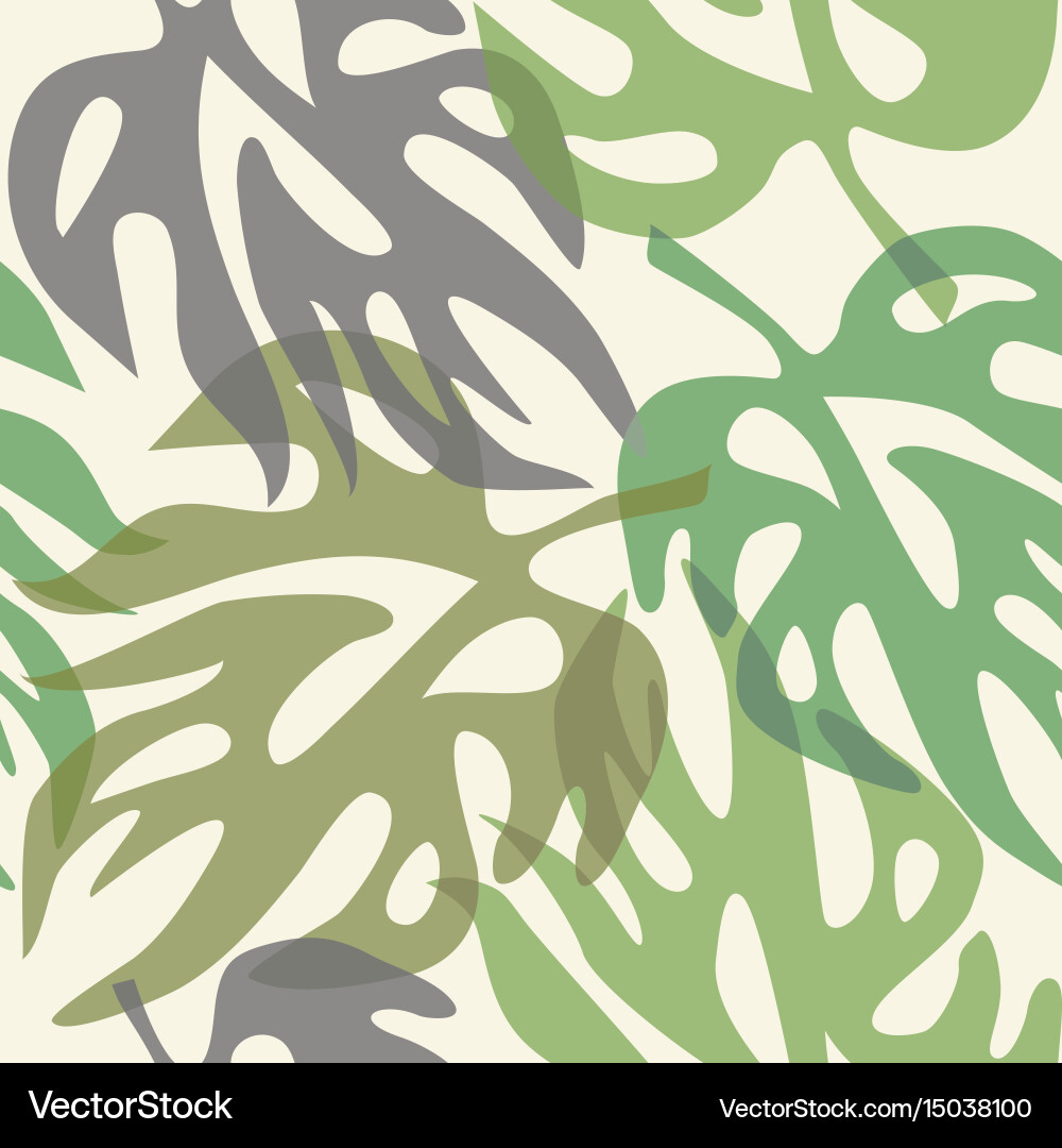 Abstract leaves on a seamless pattern wallpaper Vector Image