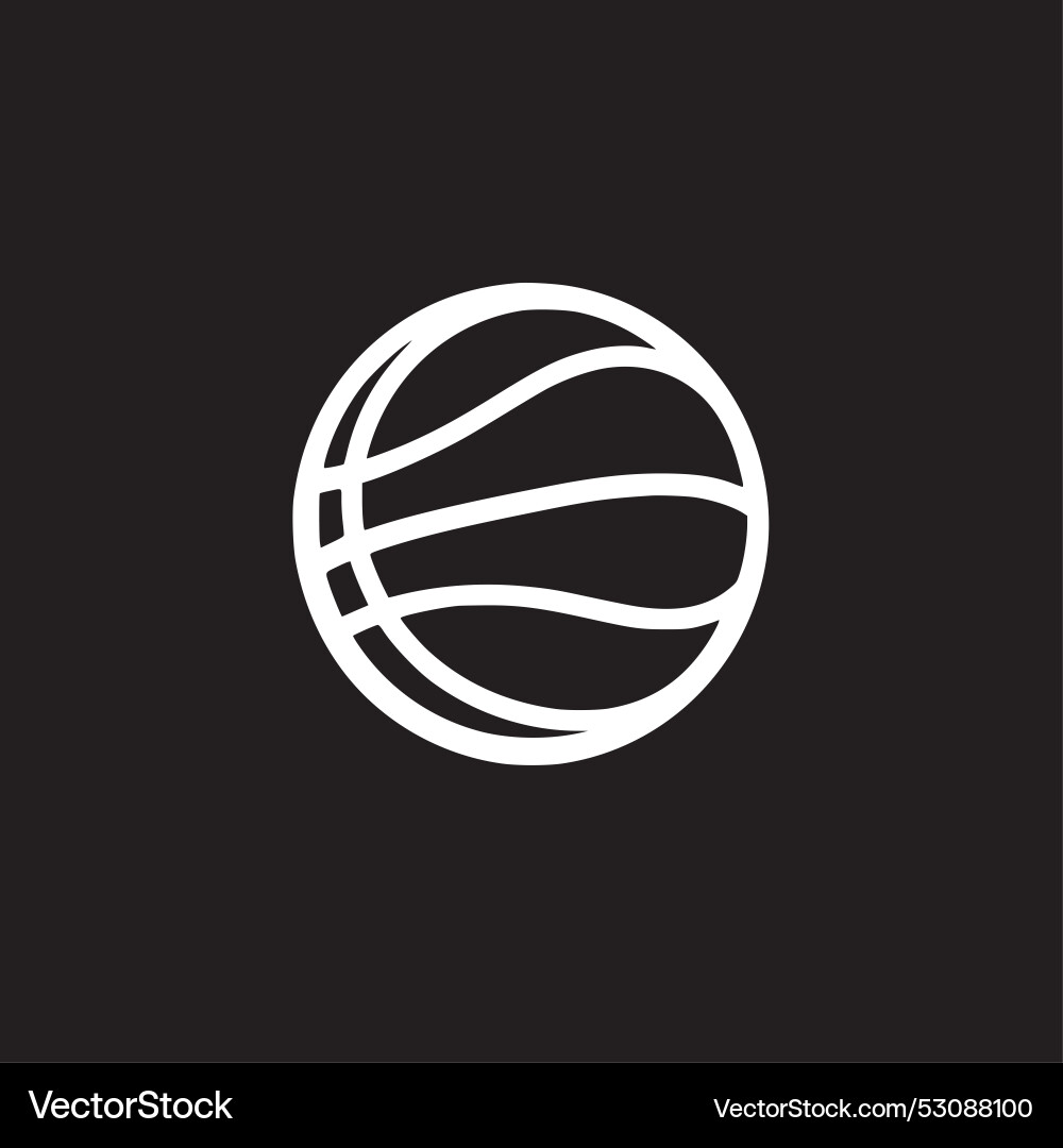 Basketball - minimalist and simple silhouette Vector Image