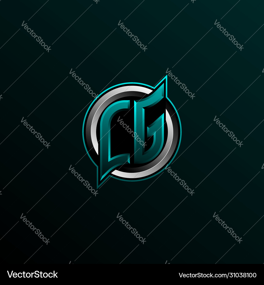 Initial CG Circle Logo Royalty Free Vector Image