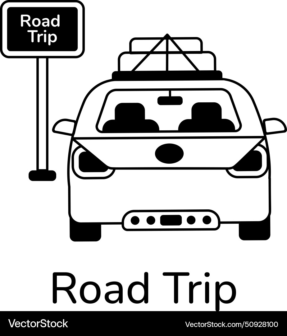 Road trip Royalty Free Vector Image - VectorStock