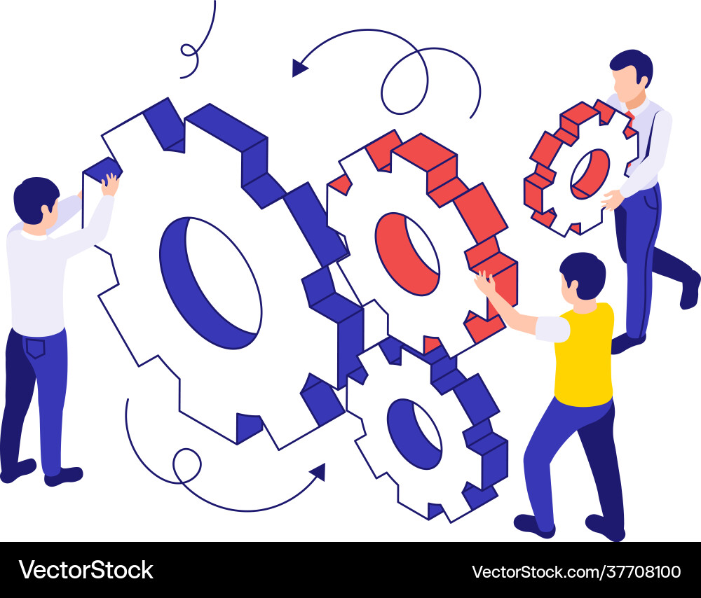 Team work business concept Royalty Free Vector Image