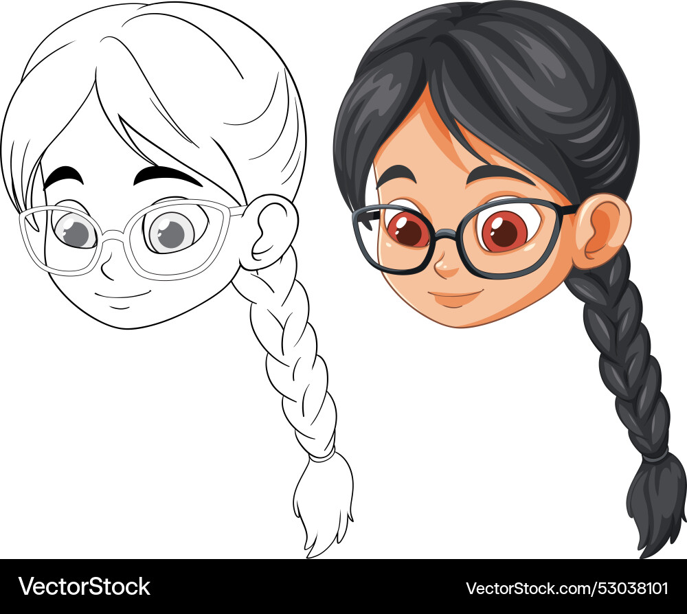 A Student With Glasses Royalty Free Vector Image