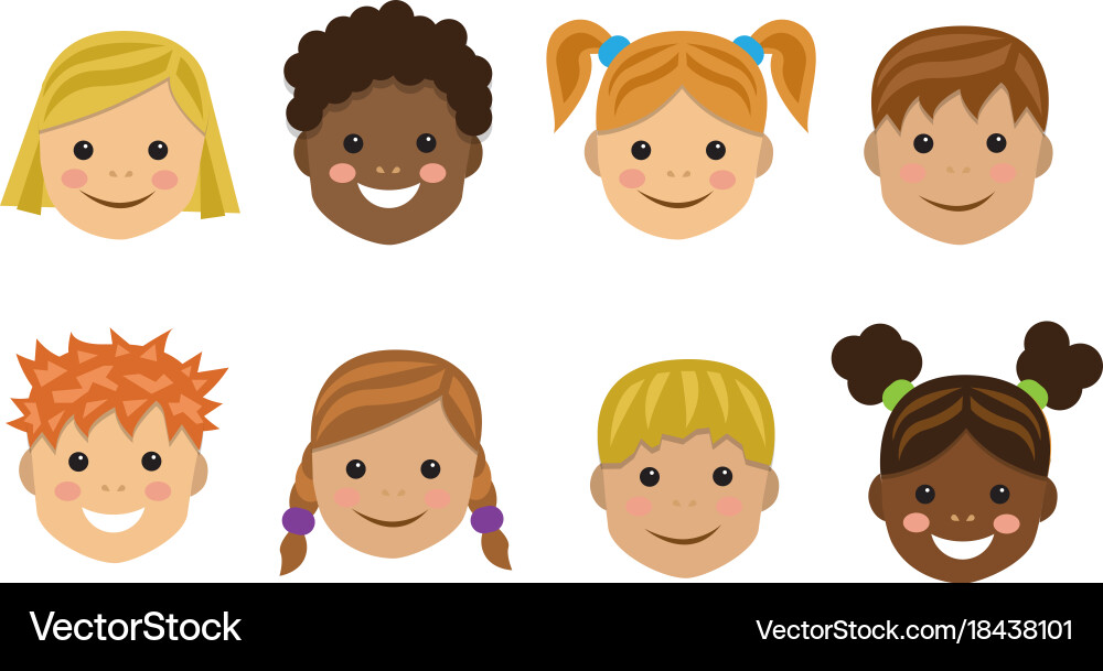 Children of different nations Royalty Free Vector Image