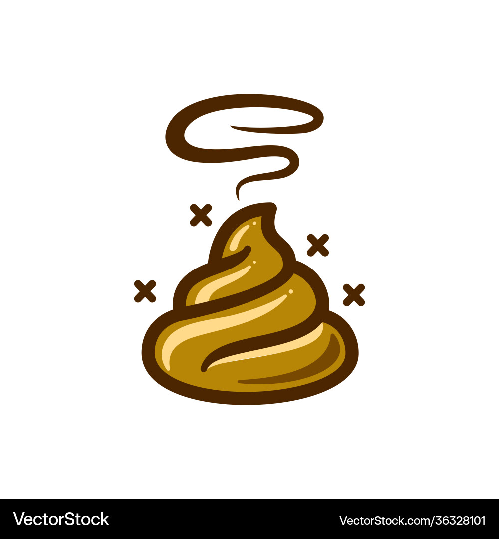 Stinky Poo with Flies Royalty Free Vector Image