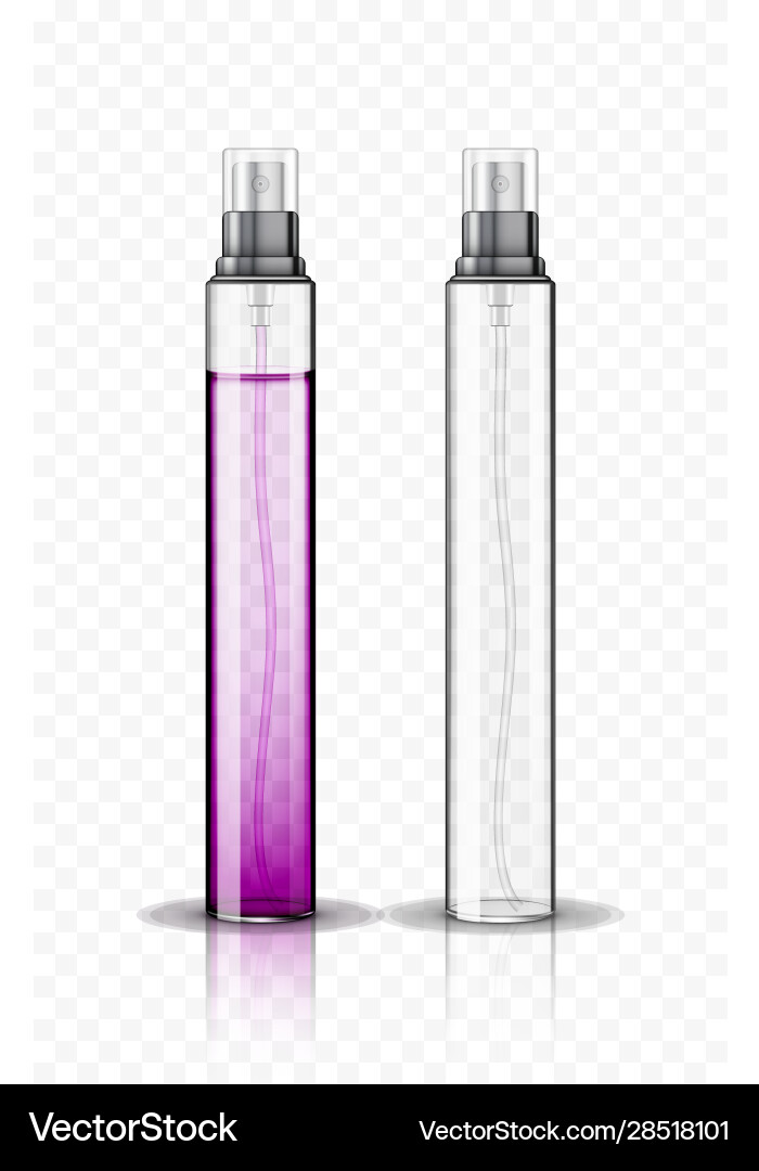 Transparent perfume bottles isolated Royalty Free Vector