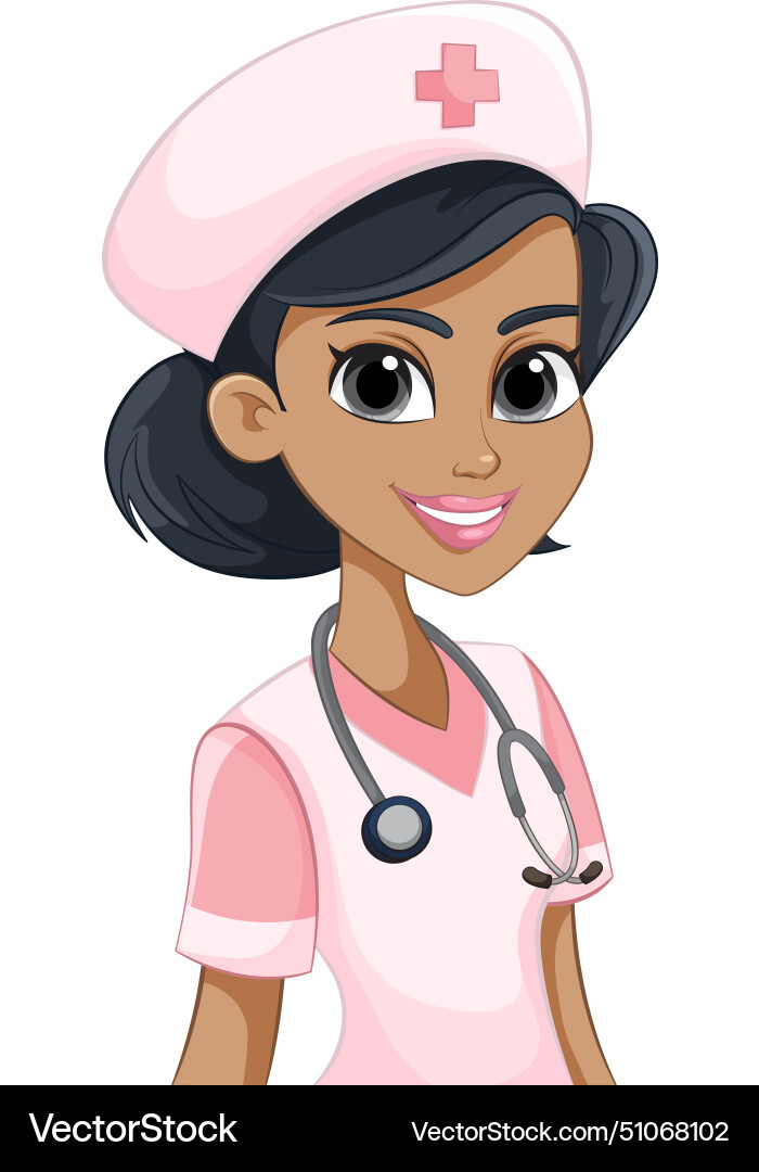 A smiling female nurse Royalty Free Vector Image