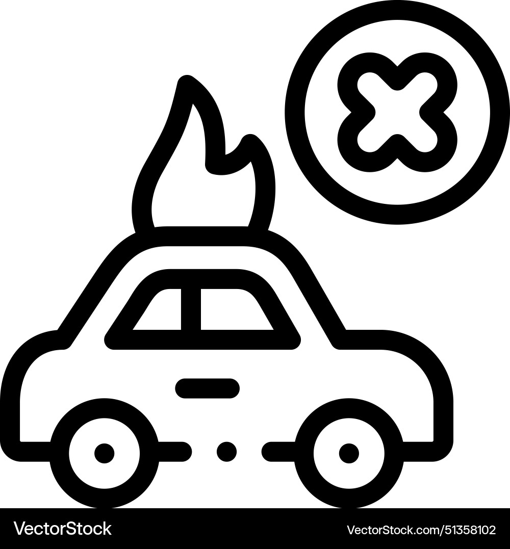 Arson icon thin linear style design isolated Vector Image