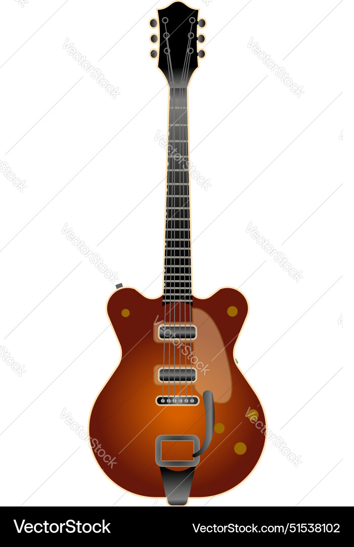 Classic electric guitar isolated on white Vector Image