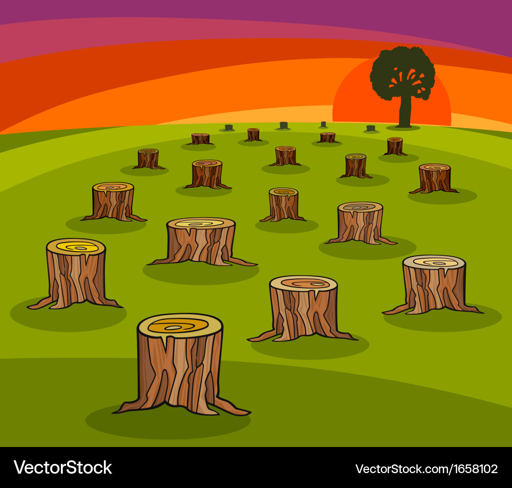 Environmental protection cartoon Royalty Free Vector Image