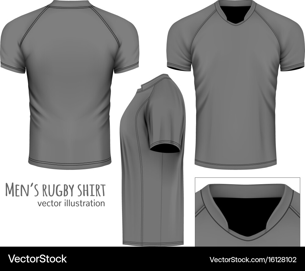 Rugby Jersey - Black Royalty Free Vector Image