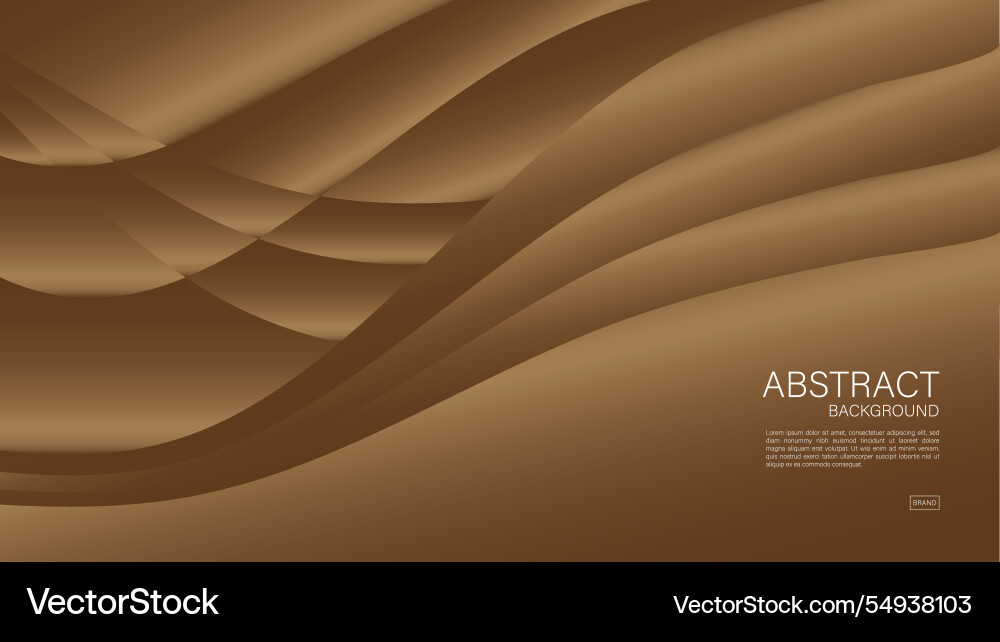 Brown abstract background wave graphic geometric Vector Image
