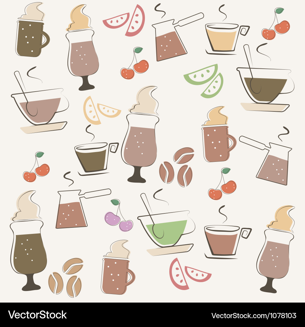 Coffee background Royalty Free Vector Image - VectorStock